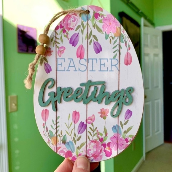 Wall Decor | Easter Holiday Egg Shaped Cute Wall Hanging Beaded Boho ...